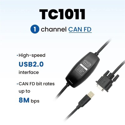TC1011 同星汽车高速USB2.0单路CANFD新能源汽车总线接口卡分析仪