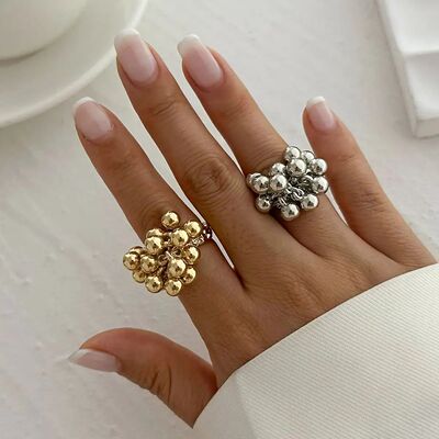 IngeSight.Z Creative Design CCB Small Ball Ring for Women Me