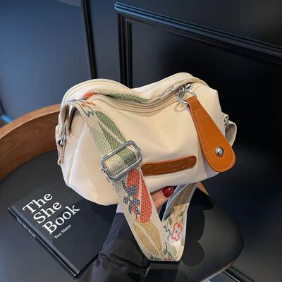 2025 new shoulder bag niche wide shoulder strap crossbody ba