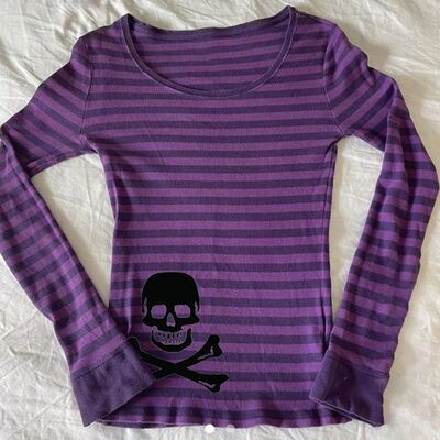 Y2k Long sleeve Top Stripe Streetwear High street Clothes Ro