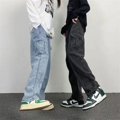 Oversize Streetwear Men's Baggy Jeans Y2K Cargo Wide Leg Pan