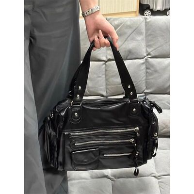 Vintage Punk Women Tote Bags 2024 Trend Large Capacity Cross