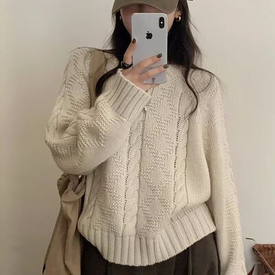 2026 new round neck women's sweater 100% cashmere knitted lo
