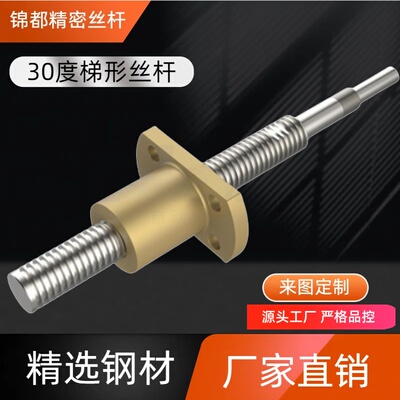 30度梯形丝杠LHJ31-D8-D10-D12-D14-D16-D18-D20-D22-D25-L50/100