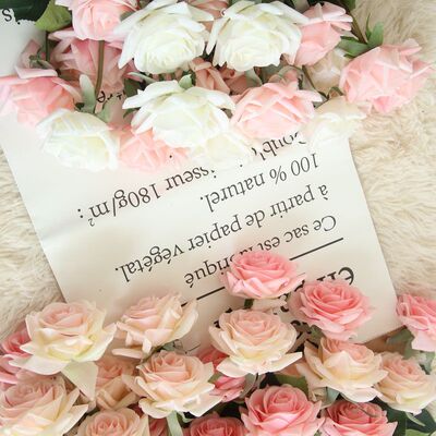 手感保湿润玫瑰花风仿花居装饰婚