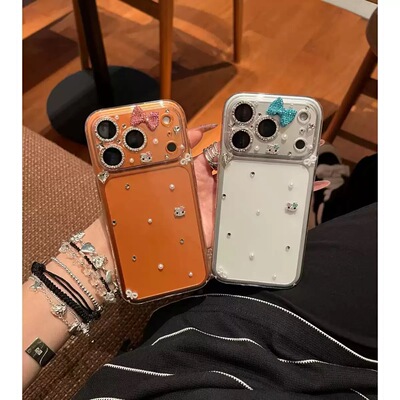 蝴蝶结闪钻迷你小kitty透明适用iPhone18promax苹果16手机壳15新