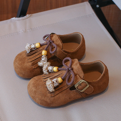 ABC Fans女童时尚勃肯鞋2026春秋新款女孩洋气软底豆豆鞋儿童单鞋