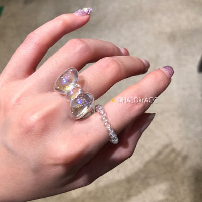 HALOkrACC韩代亚克力链条戒指