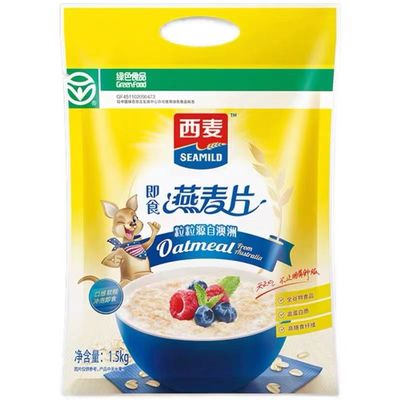 西麦即食燕麦片纯燕麦片1500g