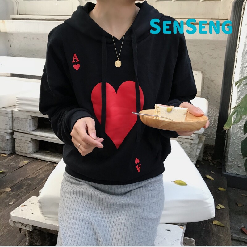 天天特价两件包邮(可混款购)女款宽松全棉长袖印花毛圈带帽卫衣