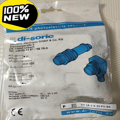 全新di-soric德硕瑞传感器OT18K30P3–B4