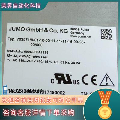 现货Jumo 00654163 久茂全新双通道控制器 Dicon