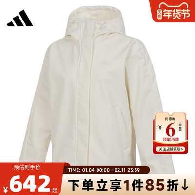 adidas阿迪达斯新款女子运动休闲加绒保暖软壳夹克宽松外套KS2783