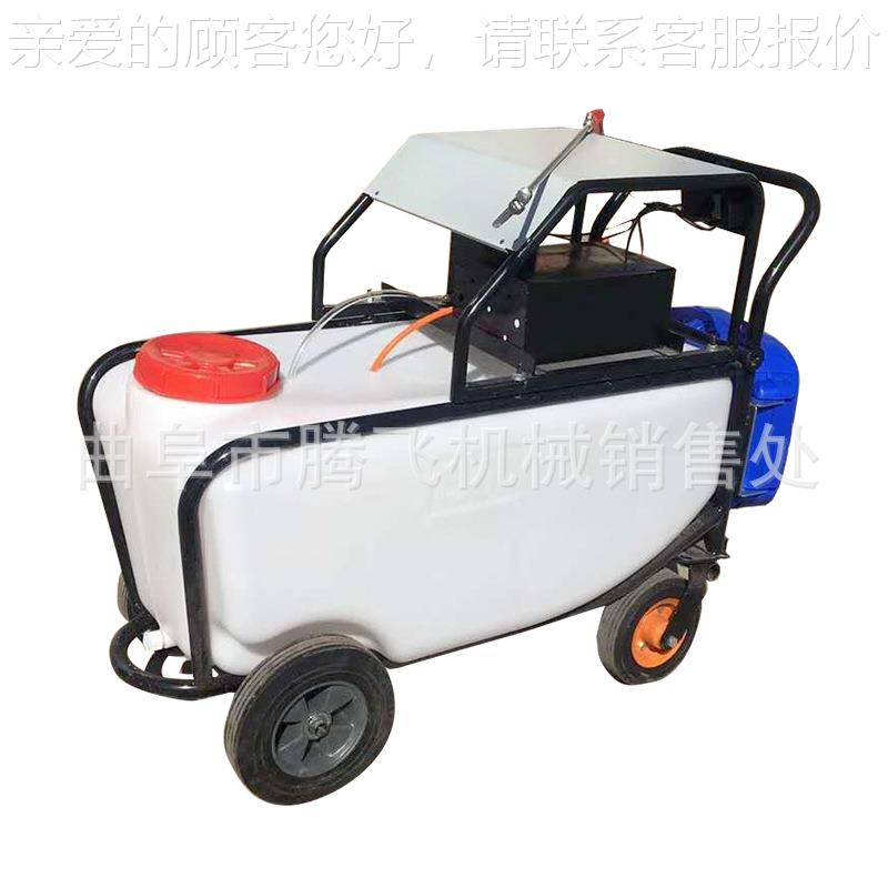 推车式电动打药机 自动回管收高压汽油喷雾器弥雾机厂家四轮手推