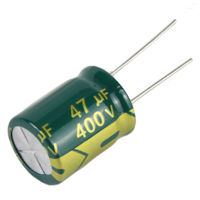47uF 400V 体积16x20mm 绿色 直插电解电容器 高频低阻 耐高压