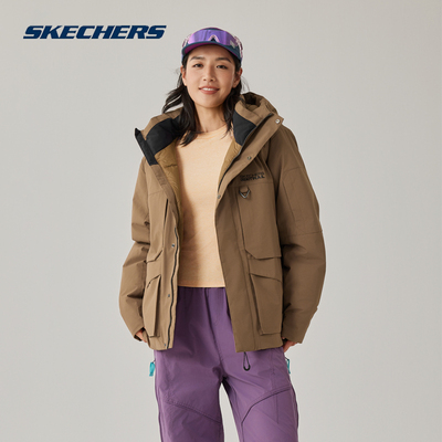Skechers斯凯奇男女款连帽羽绒服