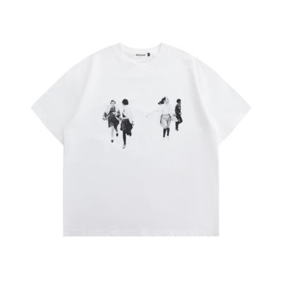 ANTRORSE迷茫人生印花基础T恤