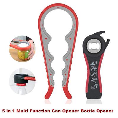 Jar Opener, 5 in 1 Multi Function Can Opener Bottle Opener
