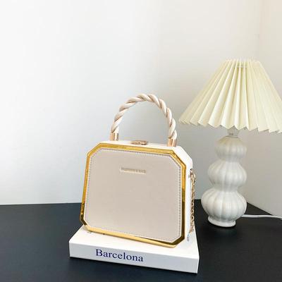Small square bag PU handbag retro simple shoulder bag