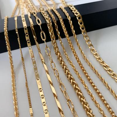 Long Style Men Women 585 Rose Gold Color Necklace Beaded Twi