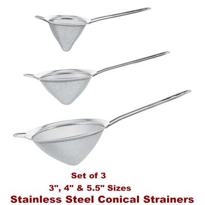 Conical Strainers Fine Twill Mesh Sieve Colanders Kitchen