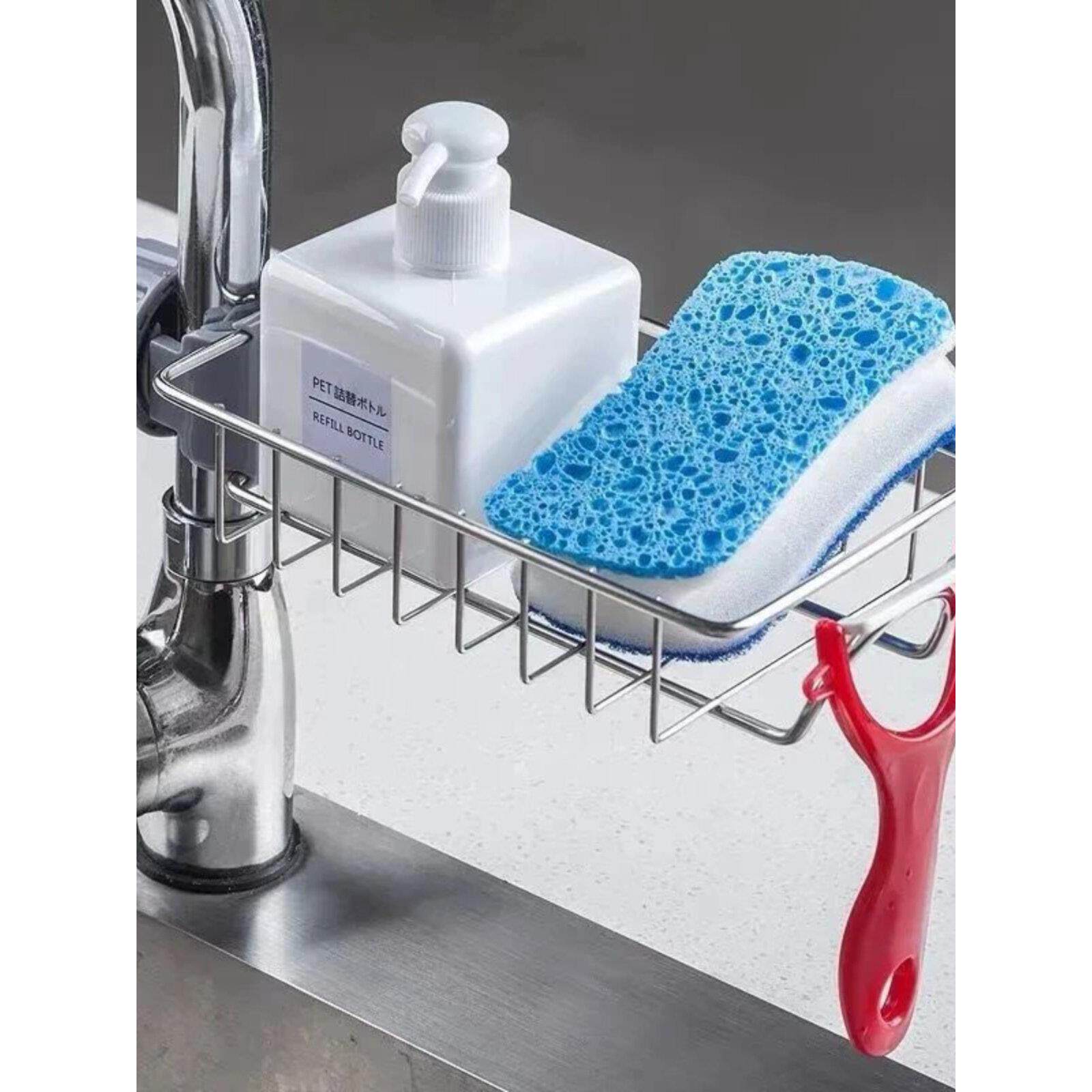 Stainless steel faucet storage rack kitchen厨房水龙头置物架