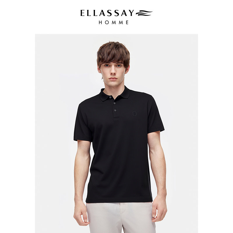 ELLASSAY歌力思男装26年春夏纯棉珠地耐磨短袖Polo衫EME375Z07500