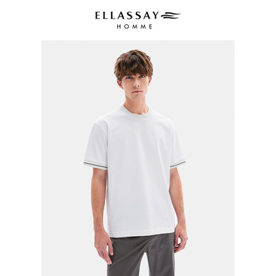 ELLASSAY歌力思男装25年夏纯棉圆领T恤简约风短袖EME362Z03400