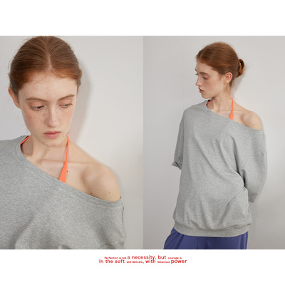 piisure 4.2新 宽松显瘦落肩短袖T恤