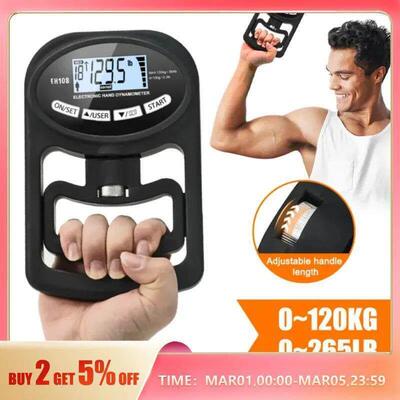 Grip Srength Tester 265Lbs/120Kg Digital Hand Dynamometer Gr