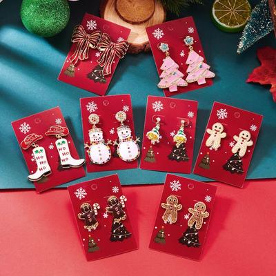 Christmas party earrings, bells, snowman earrings圣诞节耳饰