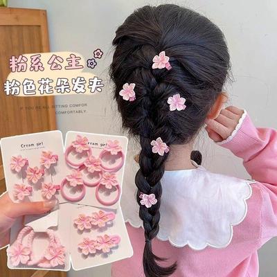 Pink cherry blossom clip children