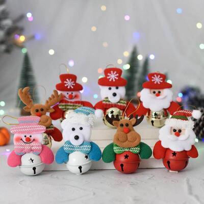 Christmas decorations With bell pendant Doll holding bell