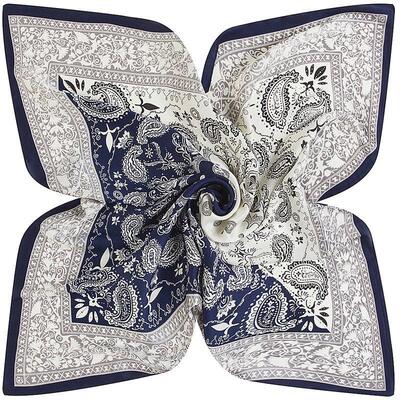 Silk scarf 60cm*60cm, imitation silk color-mixed cashew nuts