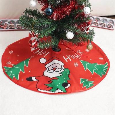 1pc-Merry Christmas Tree Skirt Snowman Xma Tree Red Cotton X