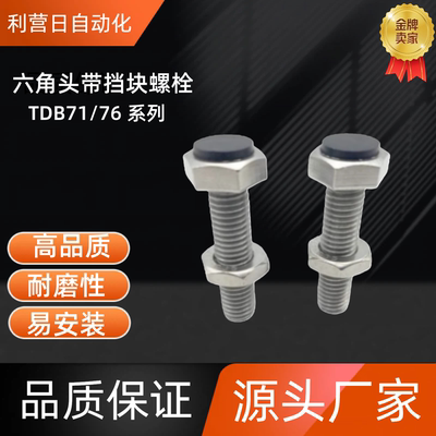六角头带挡块螺栓 TDB76-M12-L30 /40/50/60/70 TDB86-M3-L15 TDB