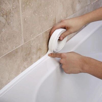 极速Sealing Strip Sink Bath Caulk Tape White PVC Self ZAdhes