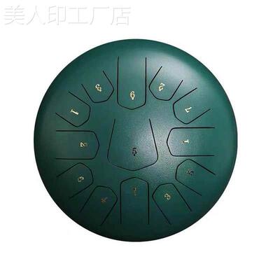 新品空灵鼓新款专业级初学者儿w童13音演奏级鼓13寸15音碳钢墨绿