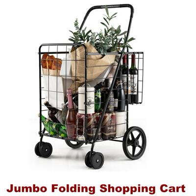 Grocery Shopping Cart Foldable Collapsible Utility Cart