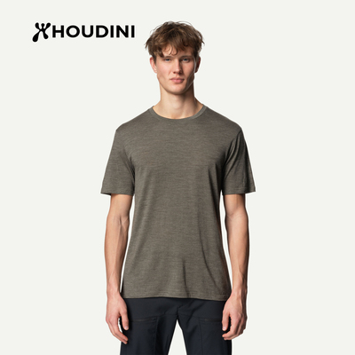 HOUDINI胡丁尼男款柔软羊毛短袖