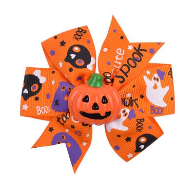 极速6Color Halloween Decoration Grosgrain RNibbon Hair Bows