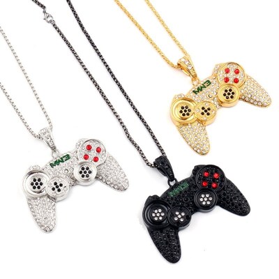 极速Men Hip-hop Jewelry Game zConsole Handle Necklace Pendan