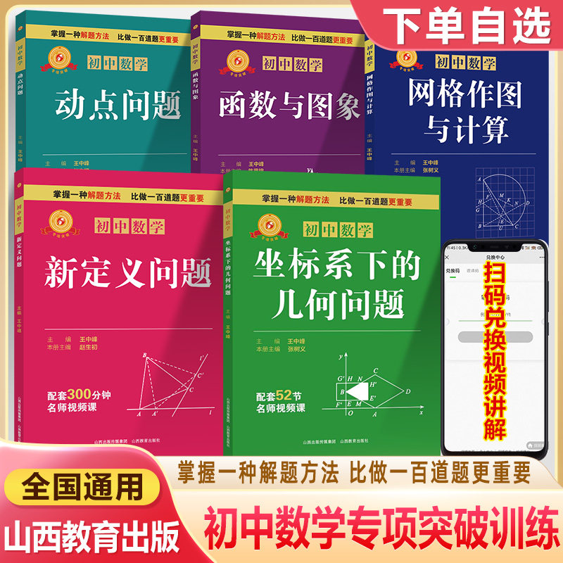 初中数学坐标系下几何问题新定义函数与图像网格作图与计算动点专项突破七年级八九2025中考解题技巧思维逻辑训练培优拔尖山西教育