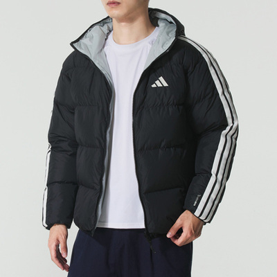 Adidas阿迪达斯男装2025冬季新款3S RVSB D JKT连帽羽绒服KC2490