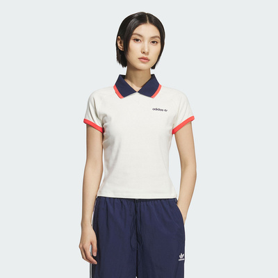 Adidas阿迪达斯三叶草女装2025秋季新款简约百搭短袖POLO衫KF9611