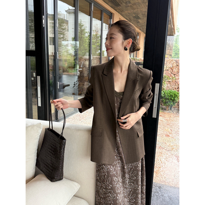 韩版秋冬新款女休闲气质收腰外套通勤休闲西装（含7羊毛）28038