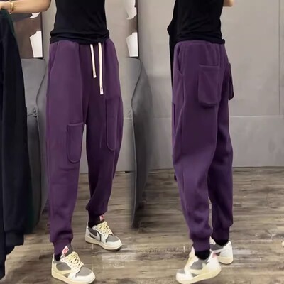 特大码洋气时尚哈伦裤秋冬季