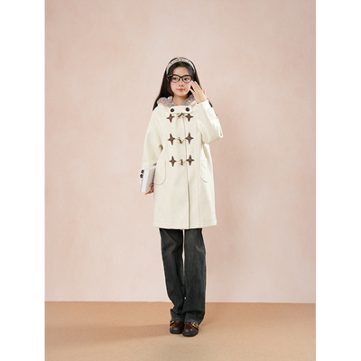 星之愿 2025冬季新款韩系式休闲风少女感小个子中款显瘦大衣