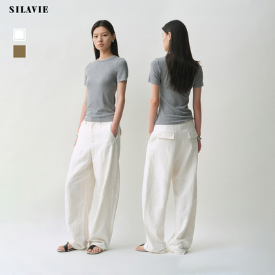 重磅汉麻极简香蕉镰刀裤