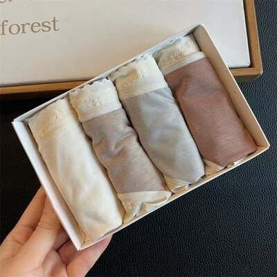 飞岛国订单！日系磨毛轻薄柔软细腻弹力面料花边内裤女11166